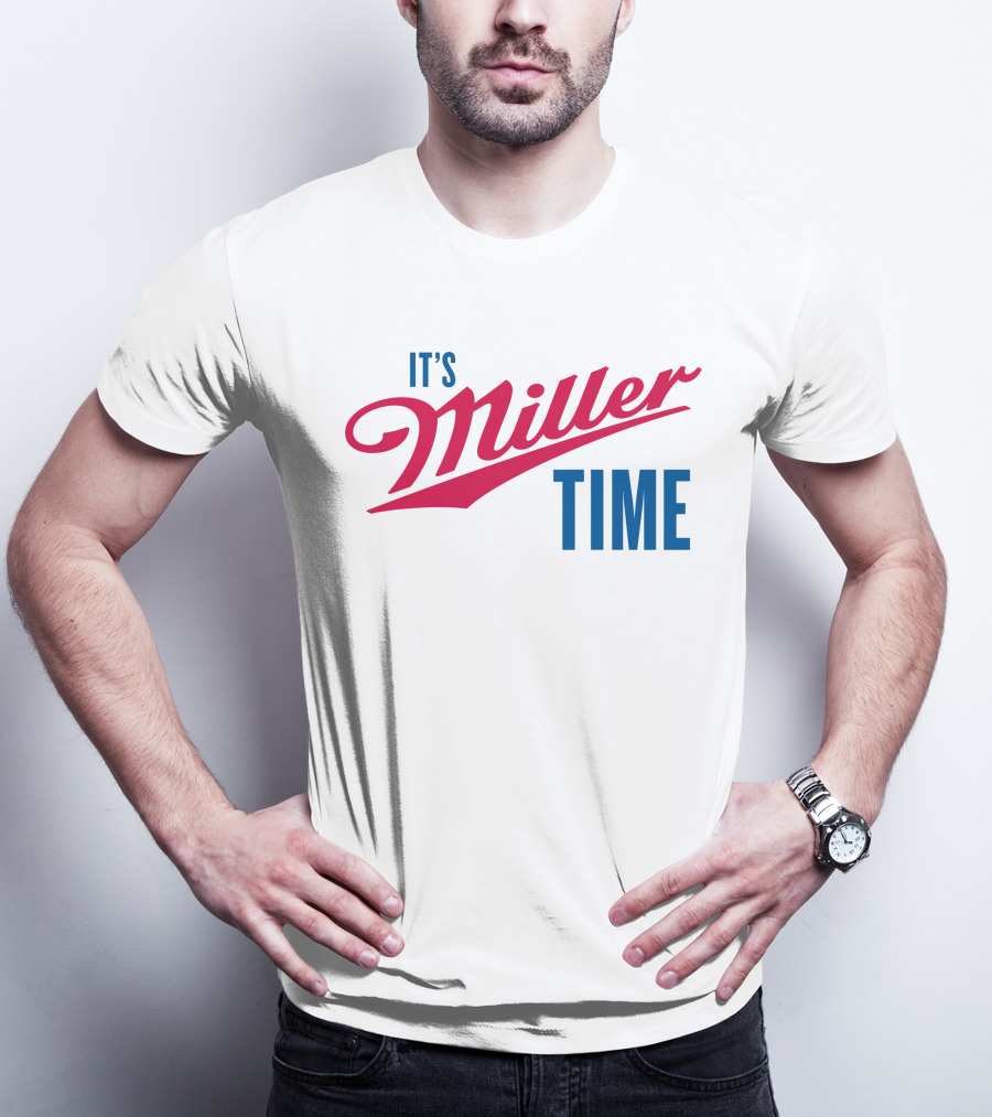 It's Miller Time Vintage Script T-Shirt