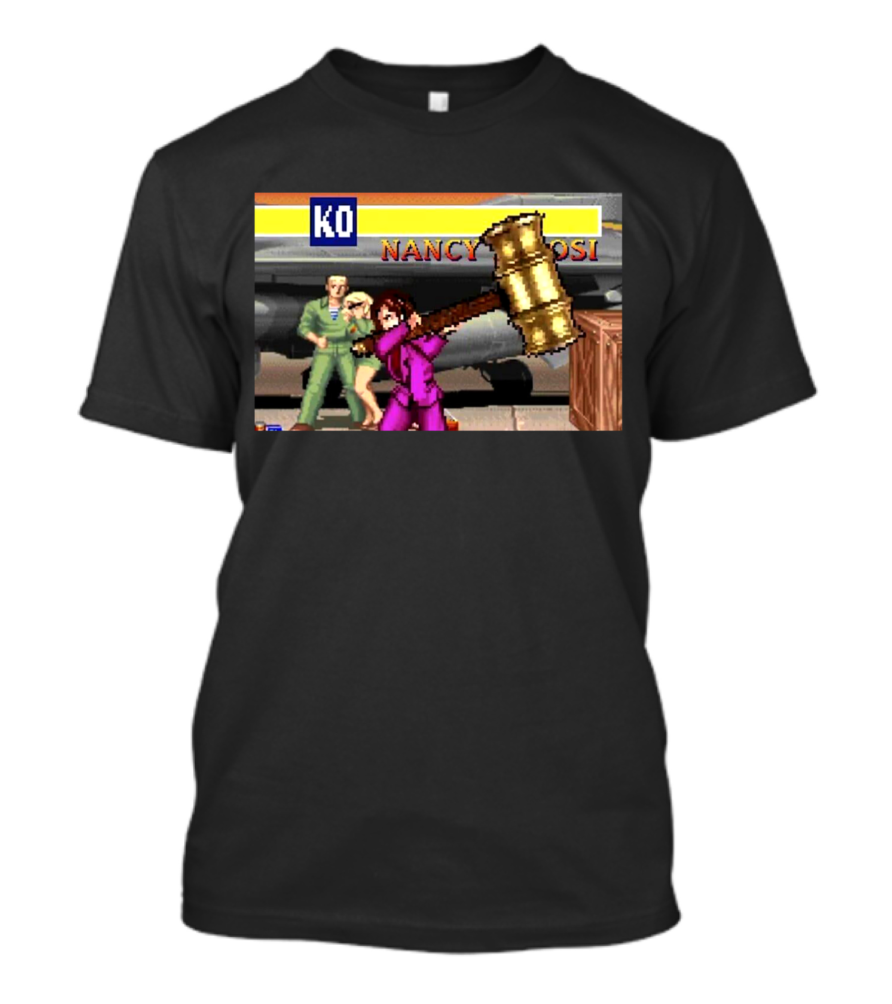 Nancy Pelosi KO Street Fighter Game Parody Scene T-Shirt
