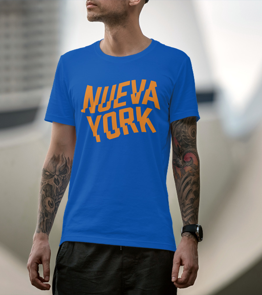 Nueva York Bold Orange Blue T-Shirt