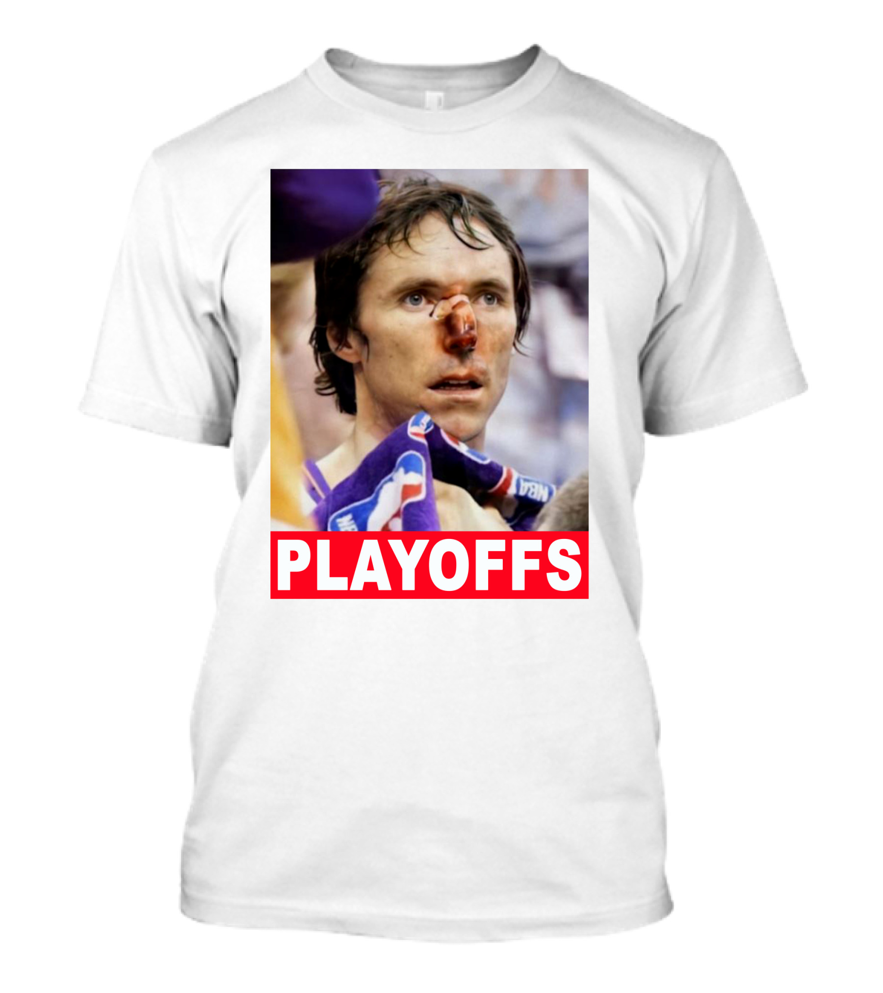 Steve Nash Playoffs Broken Nose T-Shirt
