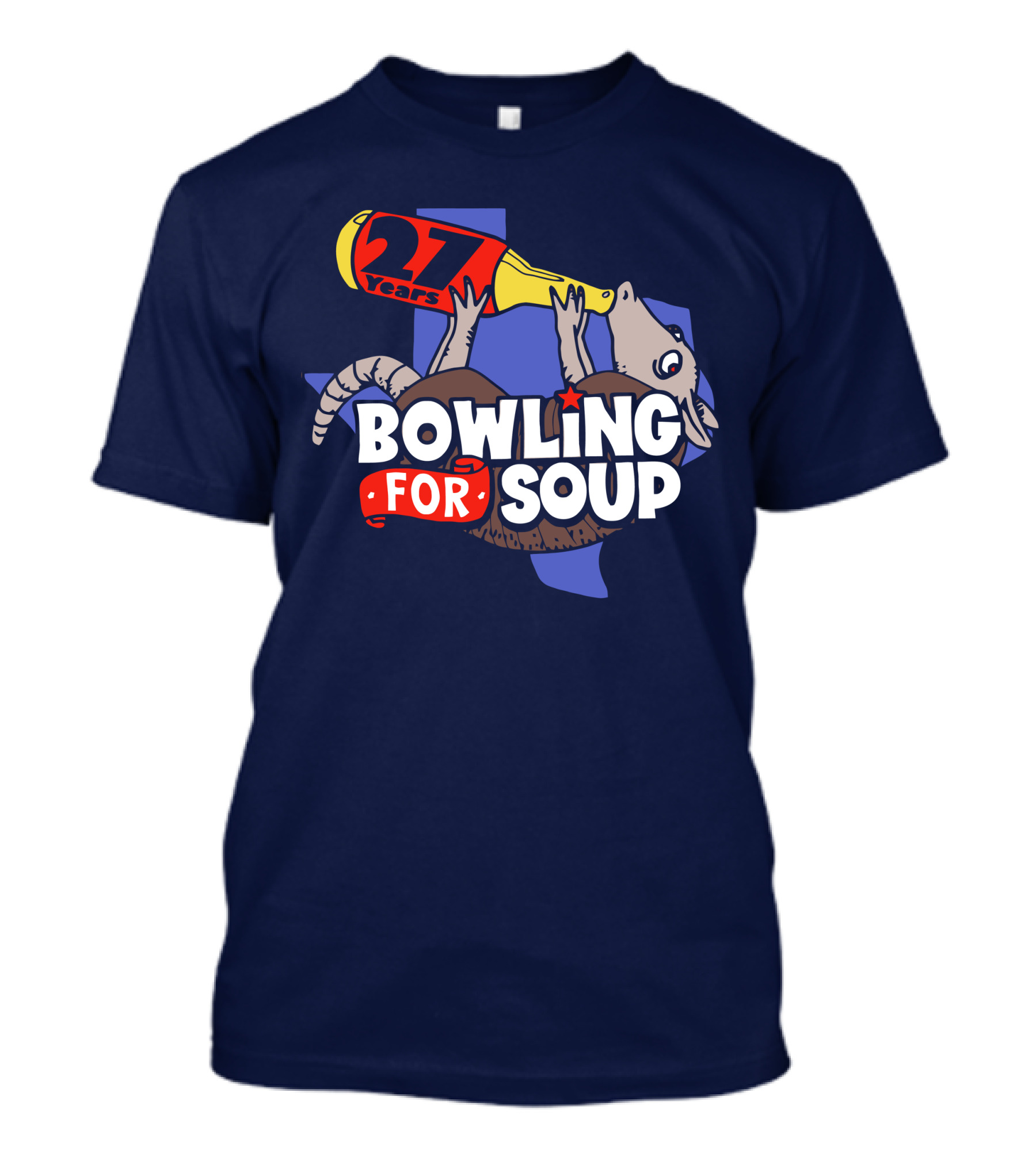Bowling For Soup 27 Years Armadillo Texas T-Shirt