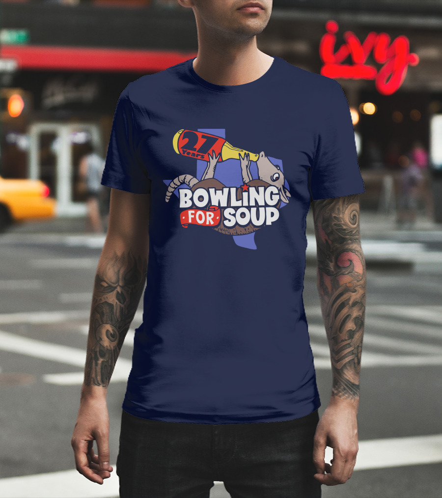 Bowling For Soup 27 Years Armadillo Texas T-Shirt