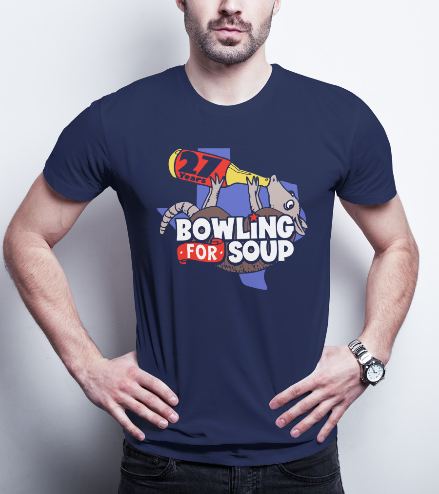 Bowling For Soup 27 Years Armadillo Texas T-Shirt