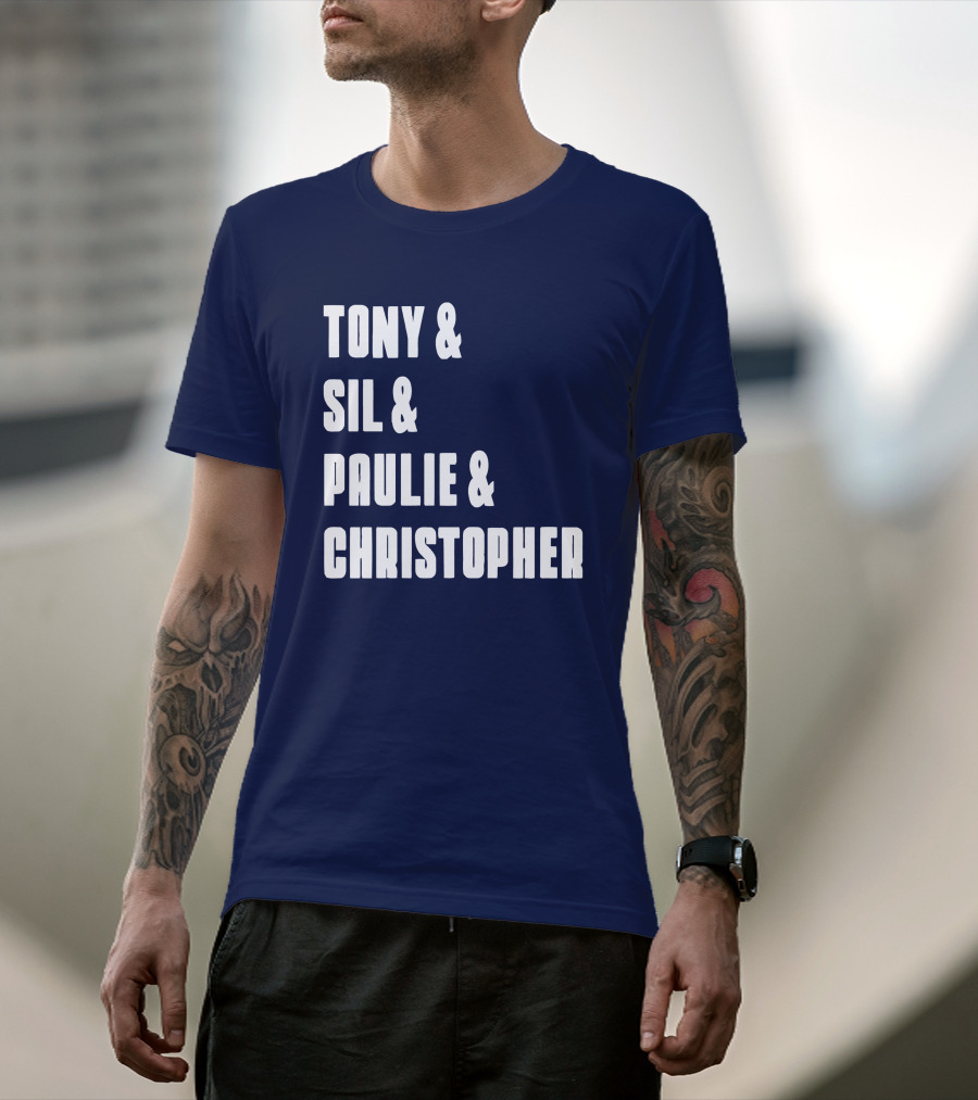 Tony And Sil And Paulie And Christopher Sopranos Characters T-Shirt