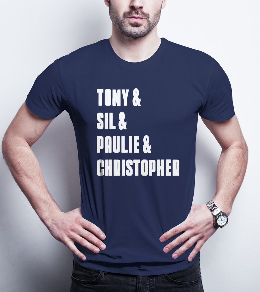 Tony And Sil And Paulie And Christopher Sopranos Characters T-Shirt