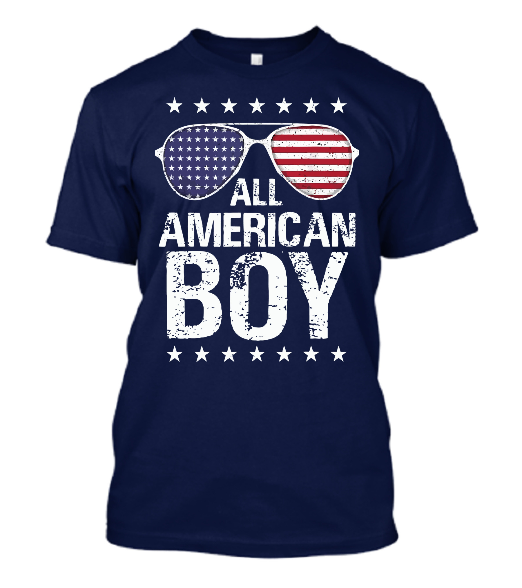 All American Boy Patriotic Sunglasses Stars Flag Fourth Of July T-Shirt