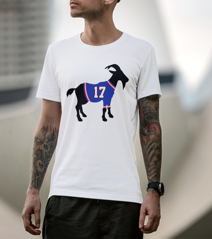 Josh Allen Goat Graphic Number 17 Jersey T-Shirt