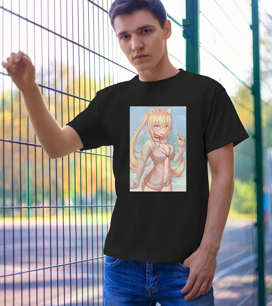 Snuffy Merch Hungrykitty Catgirl Anime Character T-Shirt