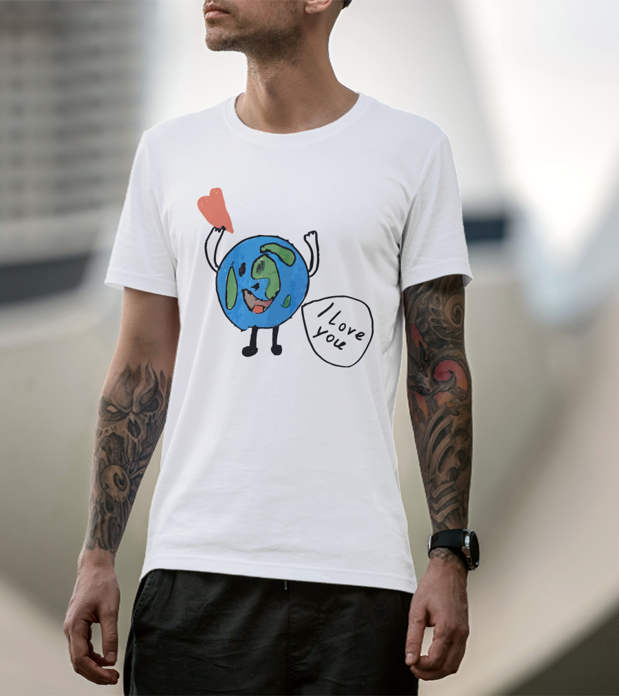 I Love You Earth Heart T-Shirt