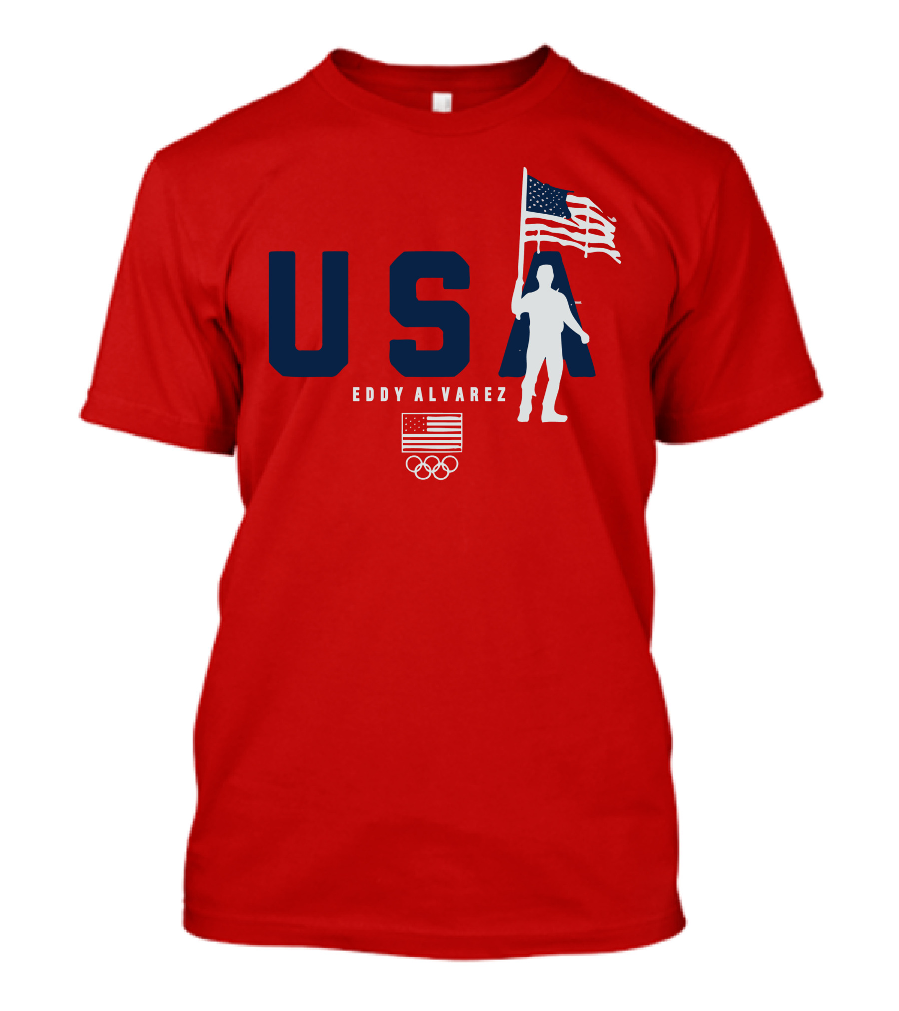 USA Eddy Alvarez Olympic Flag Bearer T-Shirt