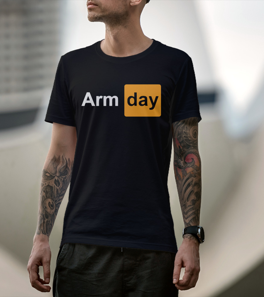 Arm Day Bodybuilding Workout Gym Motivation T-Shirt