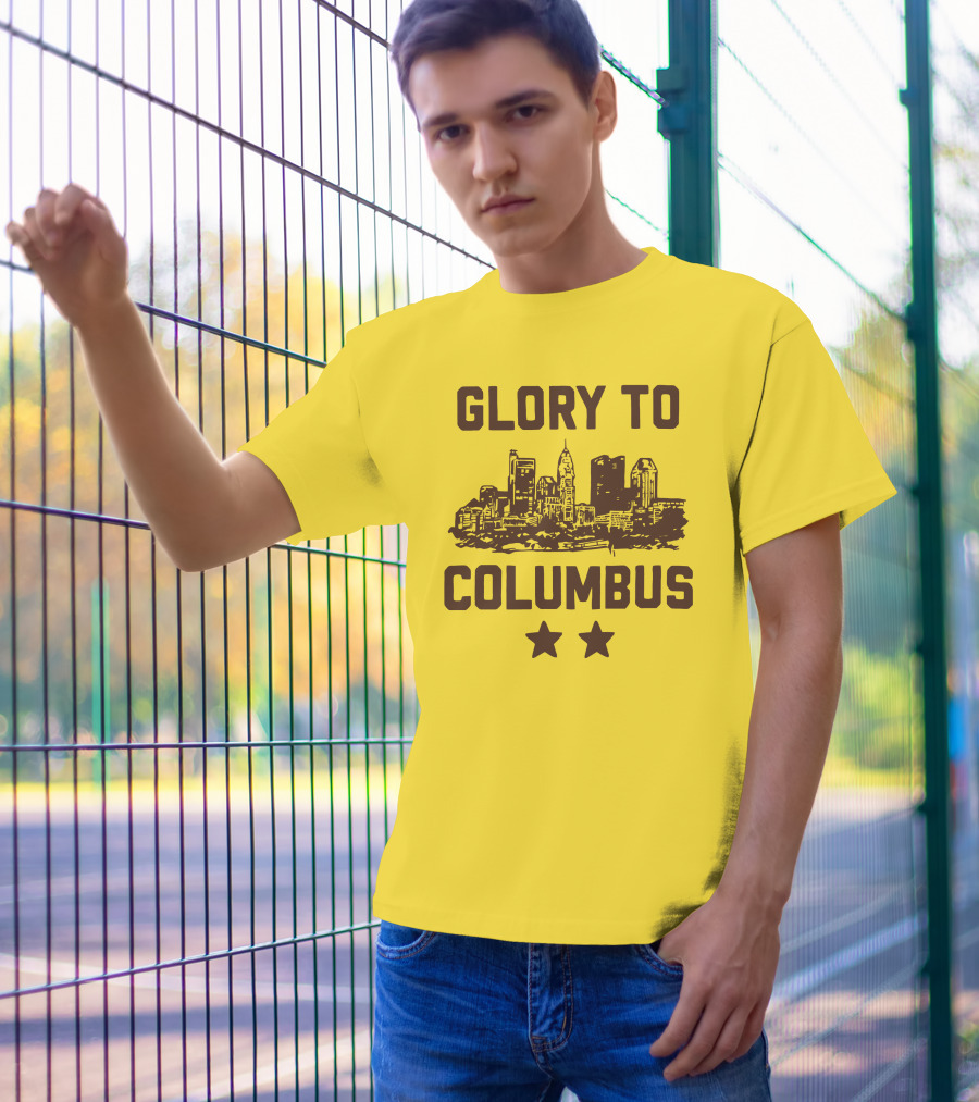 Glory To Columbus Skyline Two Stars T-Shirt