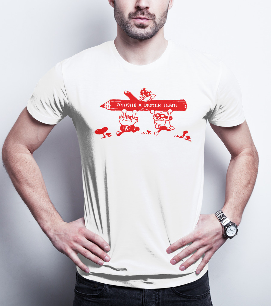Amphibia Design Team Cartoon Characters With Red Pencil T-Shirt