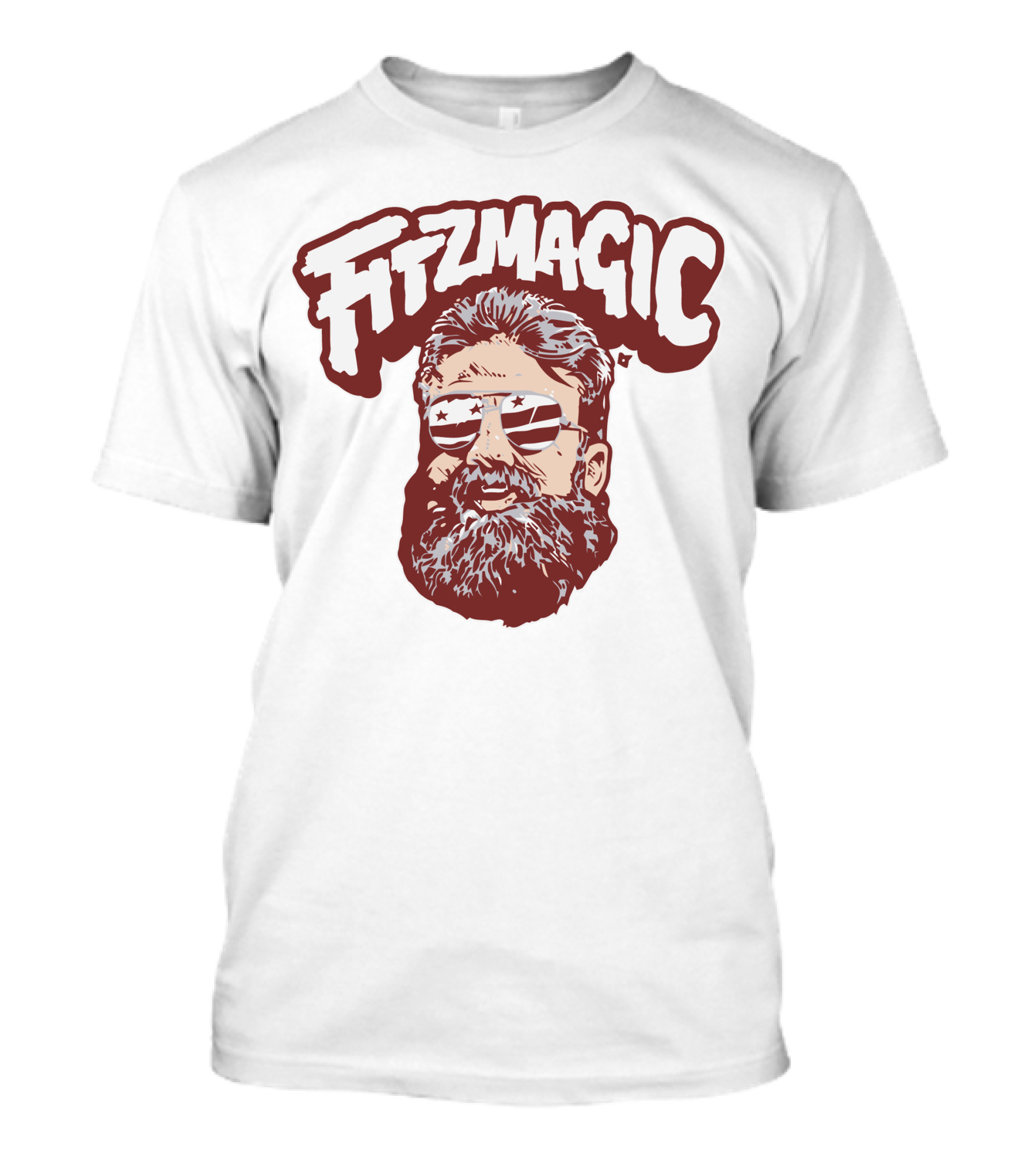 Fitzmagic Bearded Sunglasses Graphic Featuring Charles Leno T-Shirt