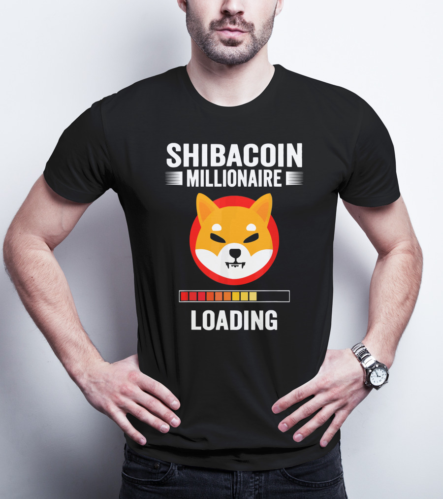 SHIBACOIN MILLIONAIRE LOADING ICONIC DOGE FACE T-Shirt