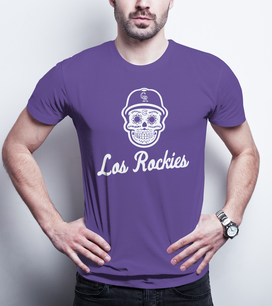 Los Rockies Calavera Sugar Skull Baseball Hat T-Shirt