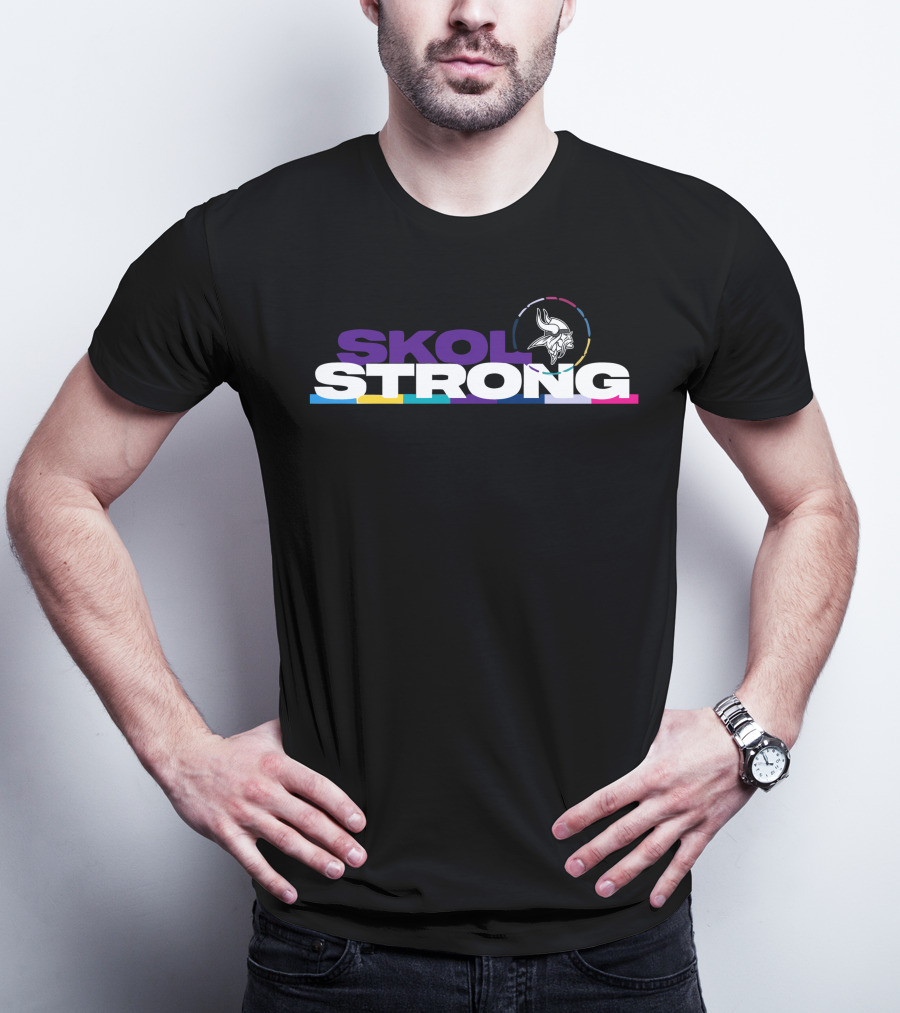 SKOL STRONG Viking Helmet Football Pride T-Shirt