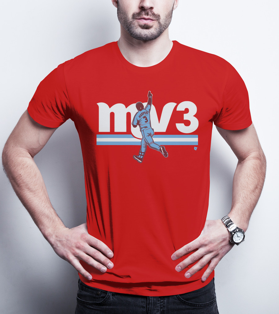 Mv3 Bryce Harper Athletic Tribute Jumping T-Shirt