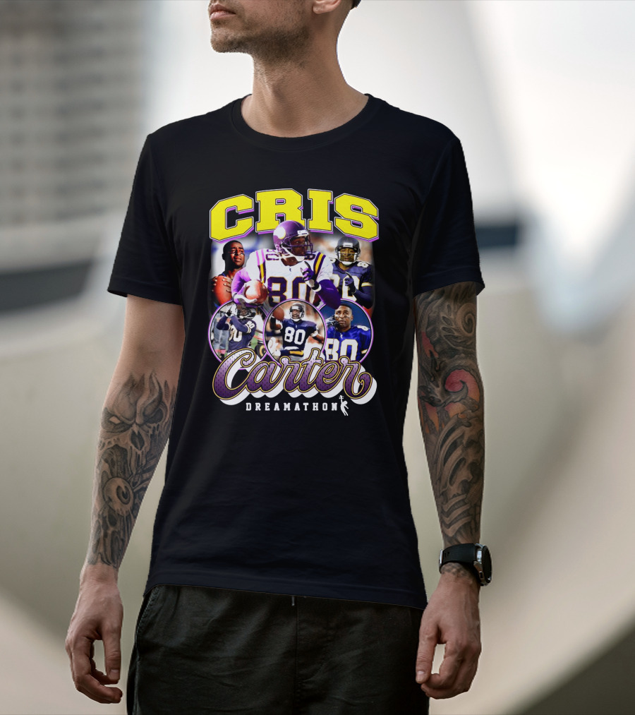 Cris Carter 80 Dreamathon Football Legends T-Shirt