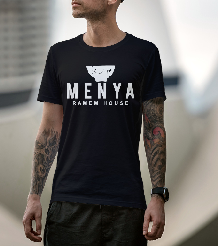 Menya Ramen House Bowl And Text T-Shirt