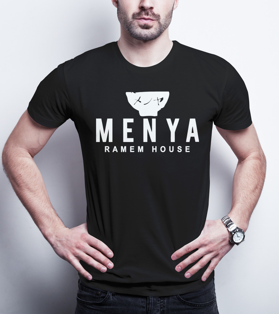 Menya Ramen House Bowl And Text T-Shirt