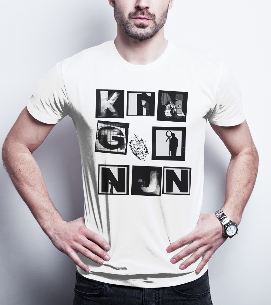KING NUN SQUARES MERCH BLACK WHITE BLOCKS T-Shirt