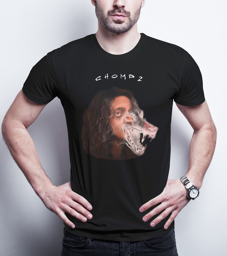 Russ Chomp 2 Smoke Wolf Face T-Shirt