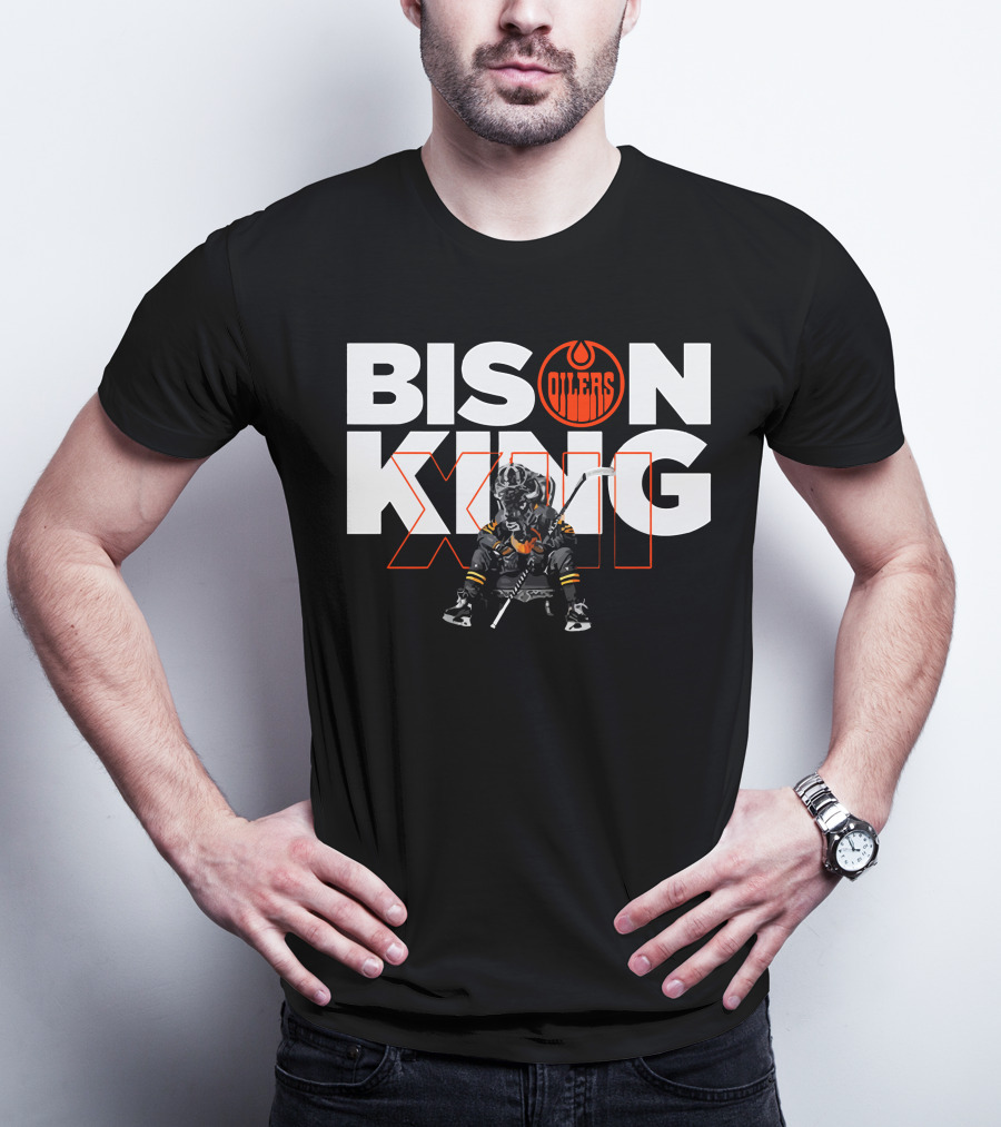 Oilers Bison King Hockey Player Edmonton T-Shirt