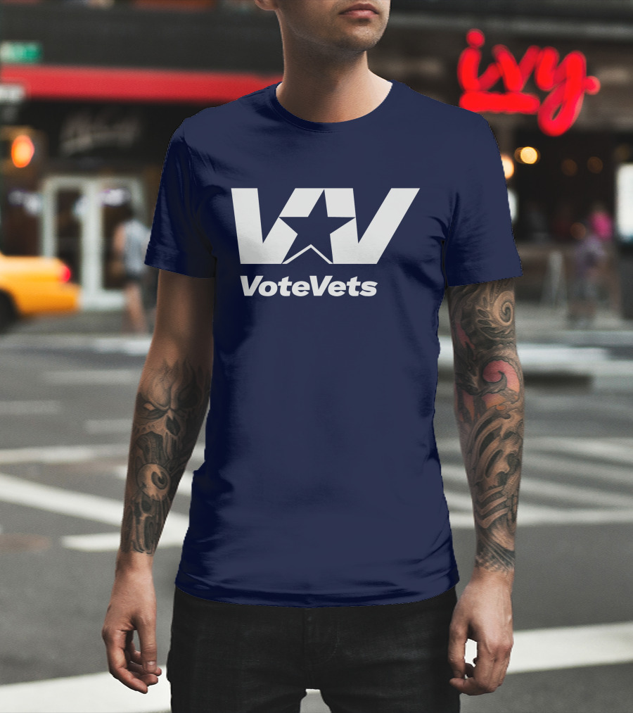 VoteVets Star Logo Promoting Veterans Engagement T-Shirt