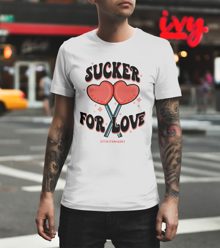 Sucker For Love Heart Lollipops Littlestomiddles T-Shirt