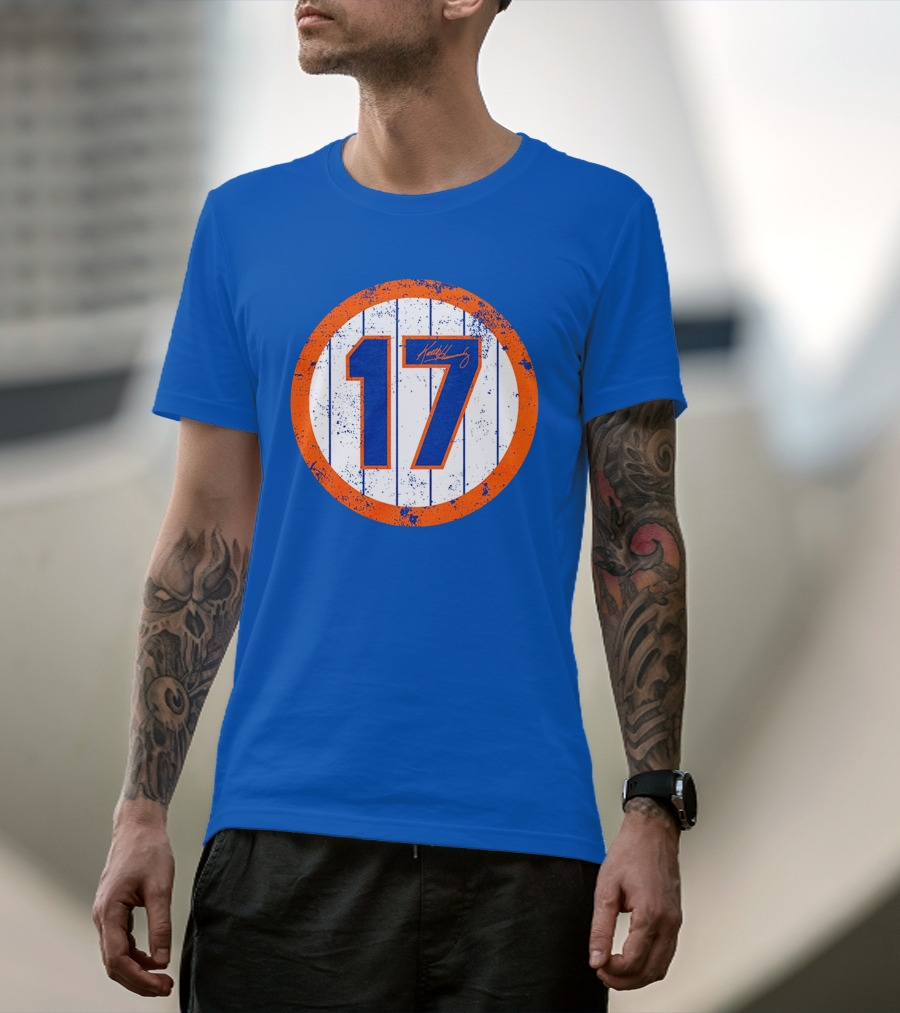 Keith Hernandez 17 New York Mets Jersey Number Signature Classic T-Shirt