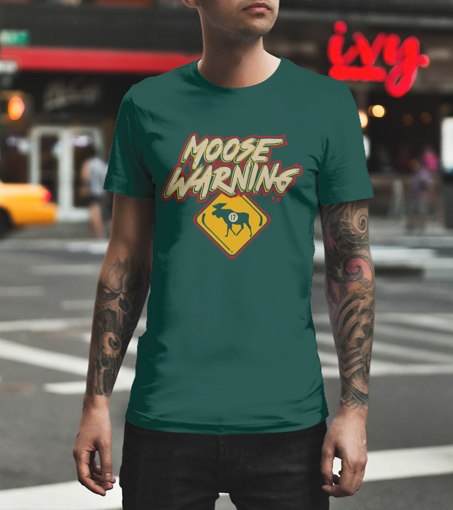 Moose Warning 17 Marcus Foligno T-Shirt