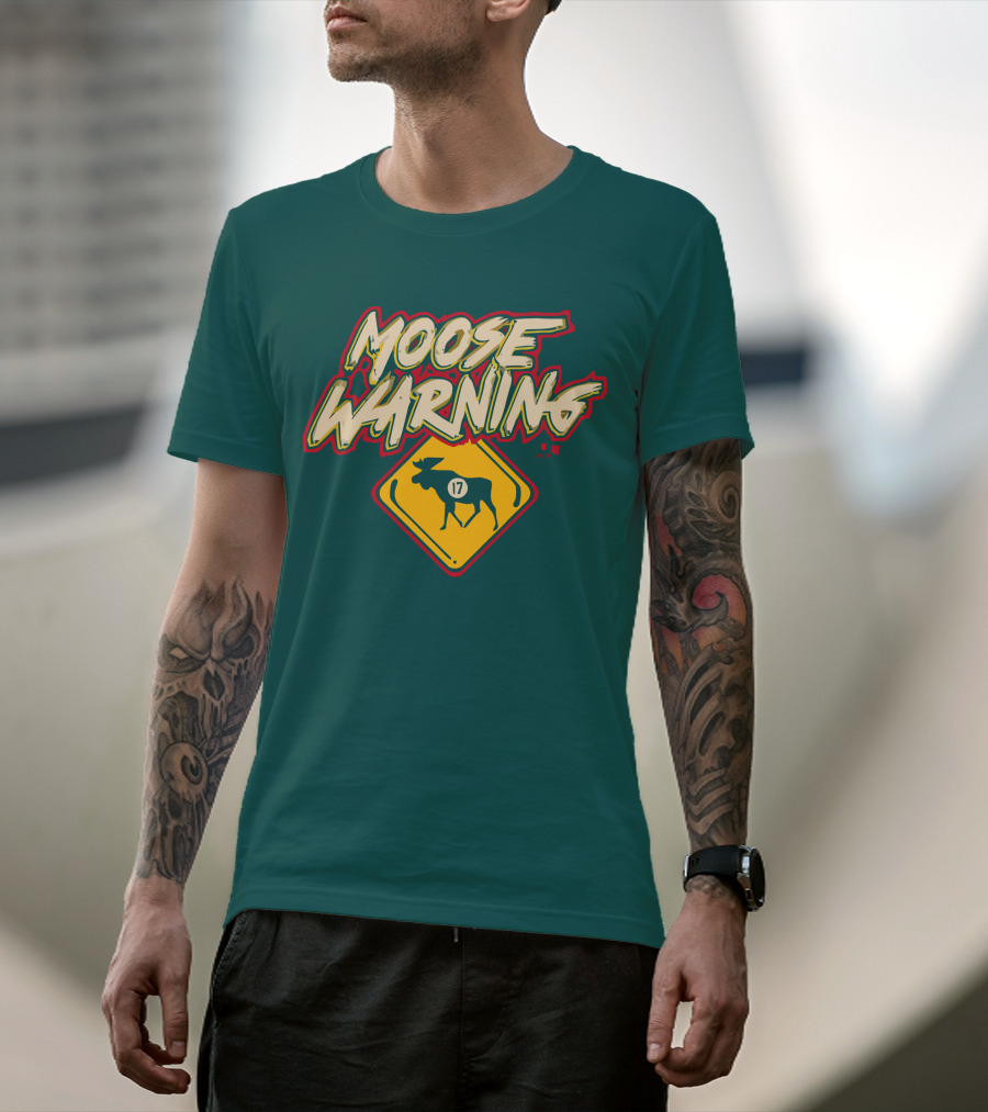 Moose Warning 17 Marcus Foligno T-Shirt
