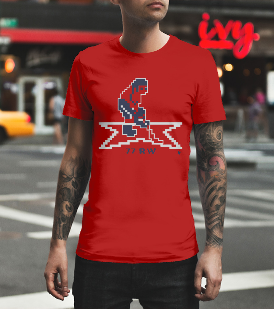 T.J. Oshie 77 RW Throwback Hockey Pixel T-Shirt