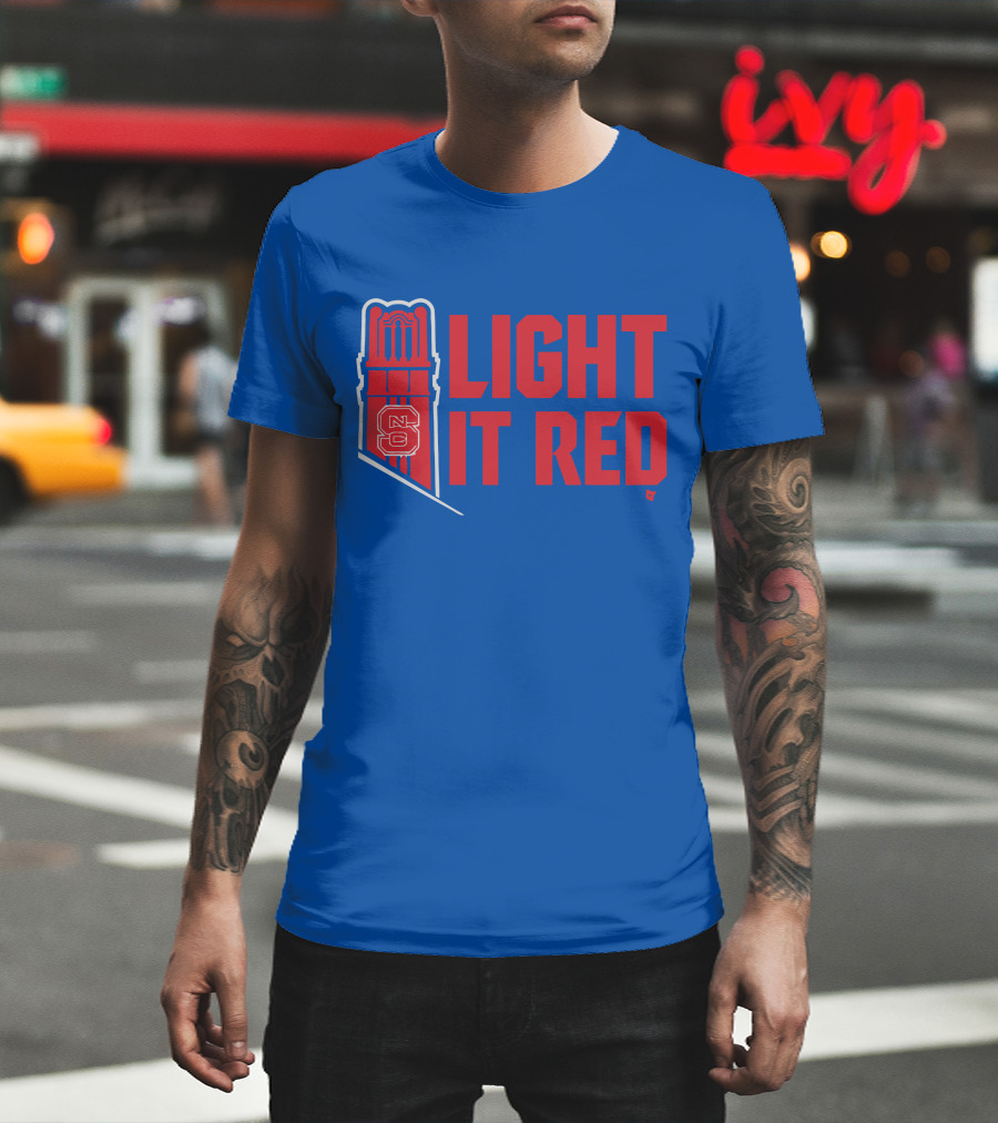 NC State Light It Red Bell Tower T-Shirt