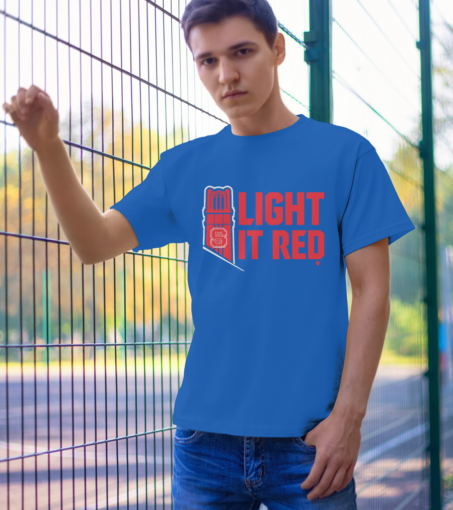 NC State Light It Red Bell Tower T-Shirt