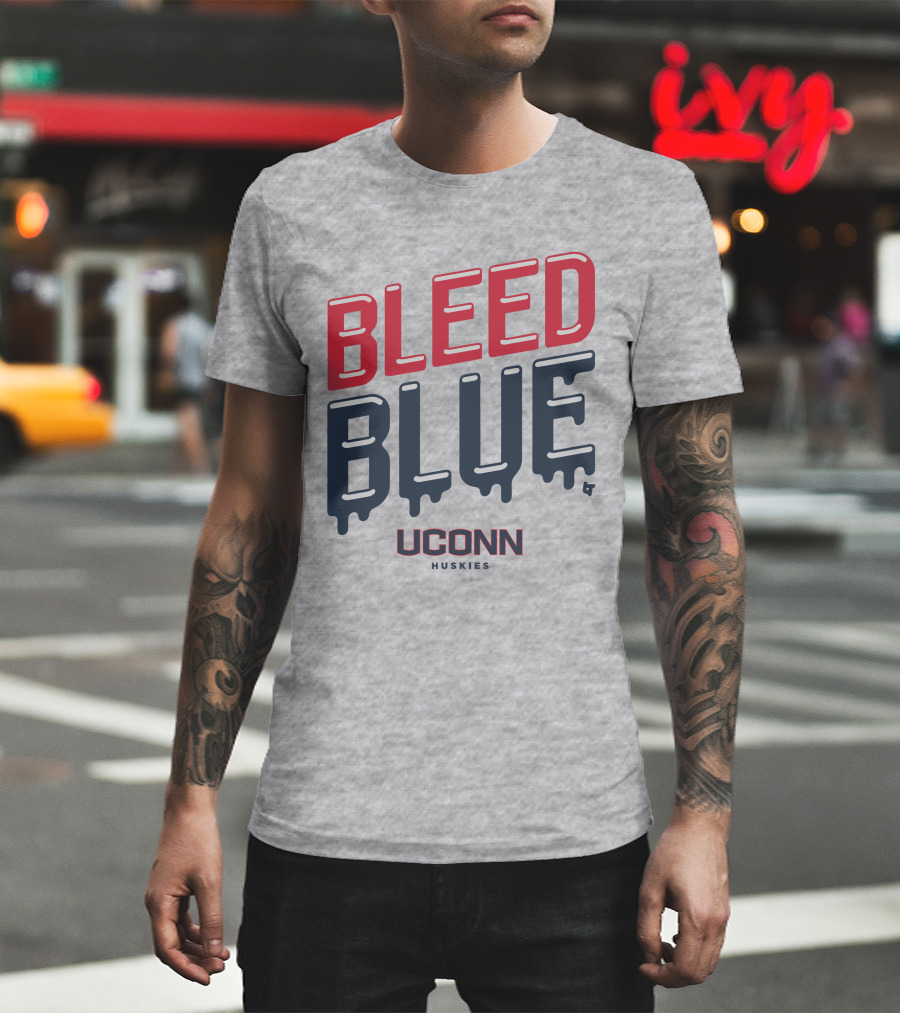 BLEED BLUE UCONN HUSKIES T-Shirt