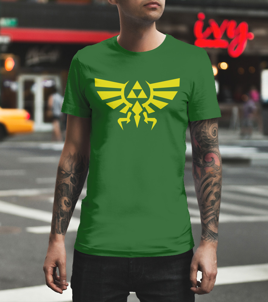 Triforce Hylian Crest And Cargo Shorts T-Shirt