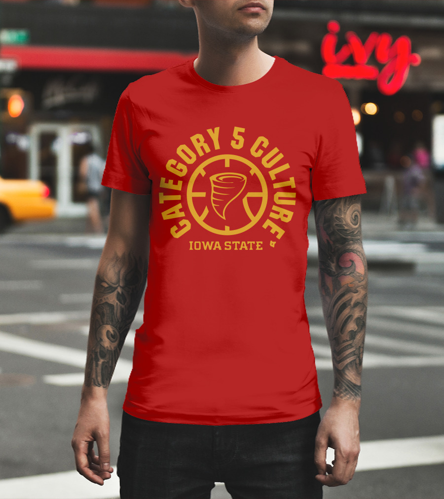 Iowa State Cyclones Category 5 Culture Tornado Emblem T-Shirt