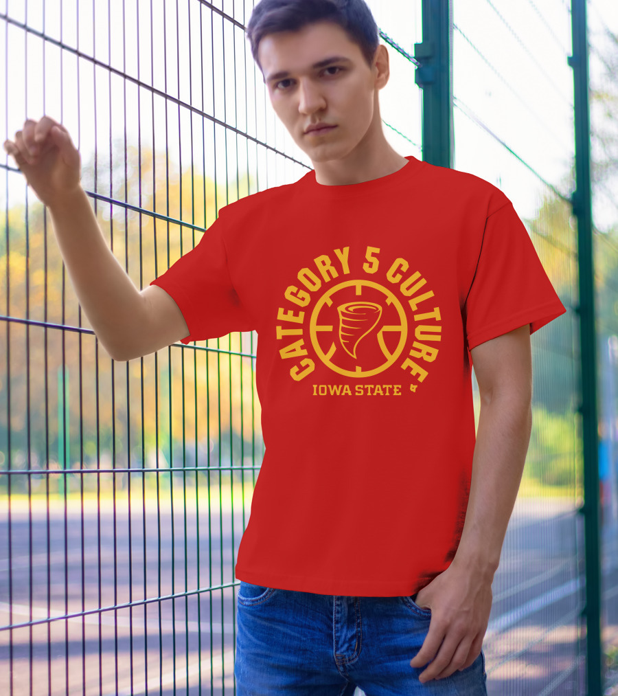 Iowa State Cyclones Category 5 Culture Tornado Emblem T-Shirt
