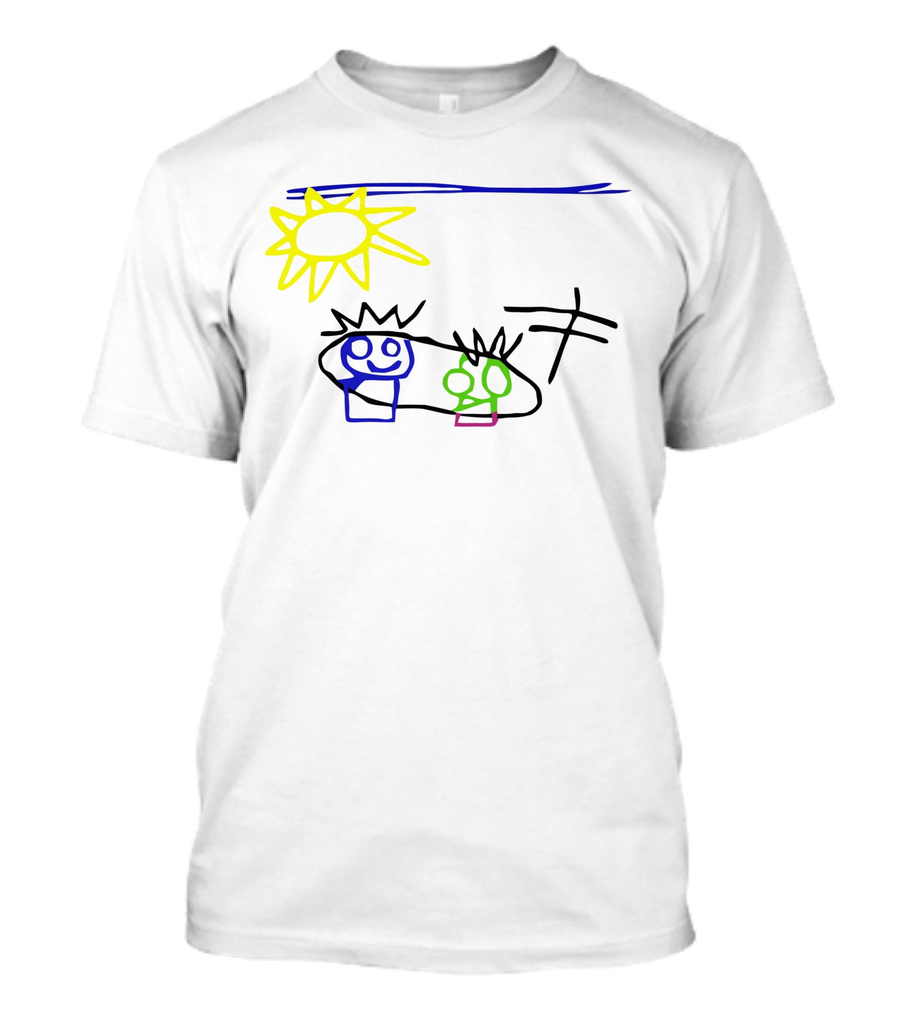 Russell Westbrook Son Childlike Drawing Sun And Figures T-Shirt