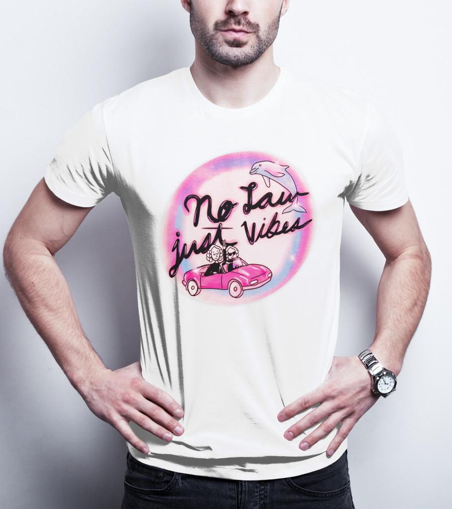 Strict Scrutiny No Law Just Vibes Dolphin Car Adventure T-Shirt