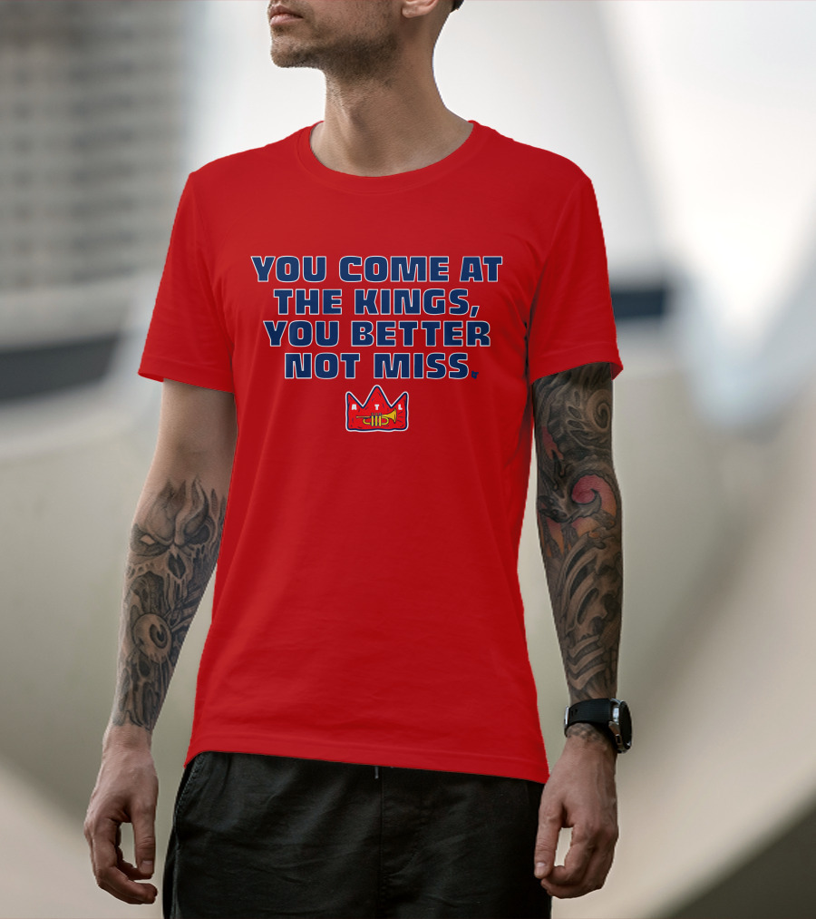 You Come At The Kings Crown Symbol Bold Warning T-Shirt