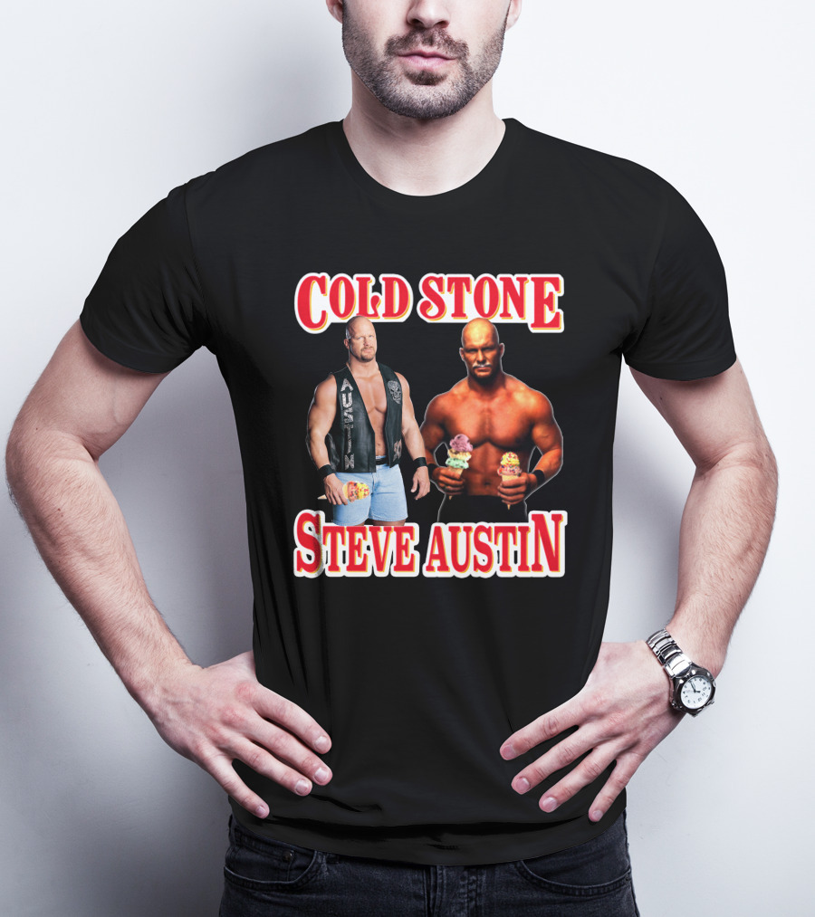 Cold Stone Steve Austin Ice Cream Wrestler Crossover T-Shirt