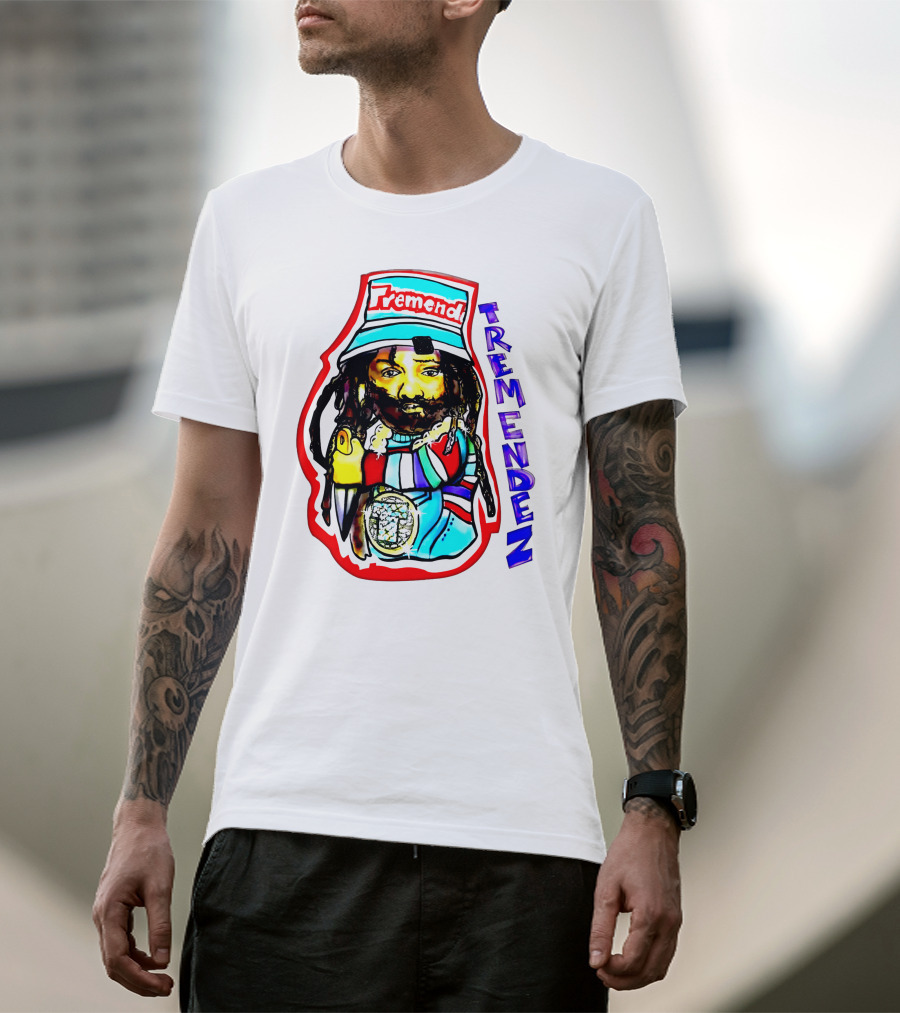 Kanye West Tremendez Tremend Red Blue Colorful T-Shirt