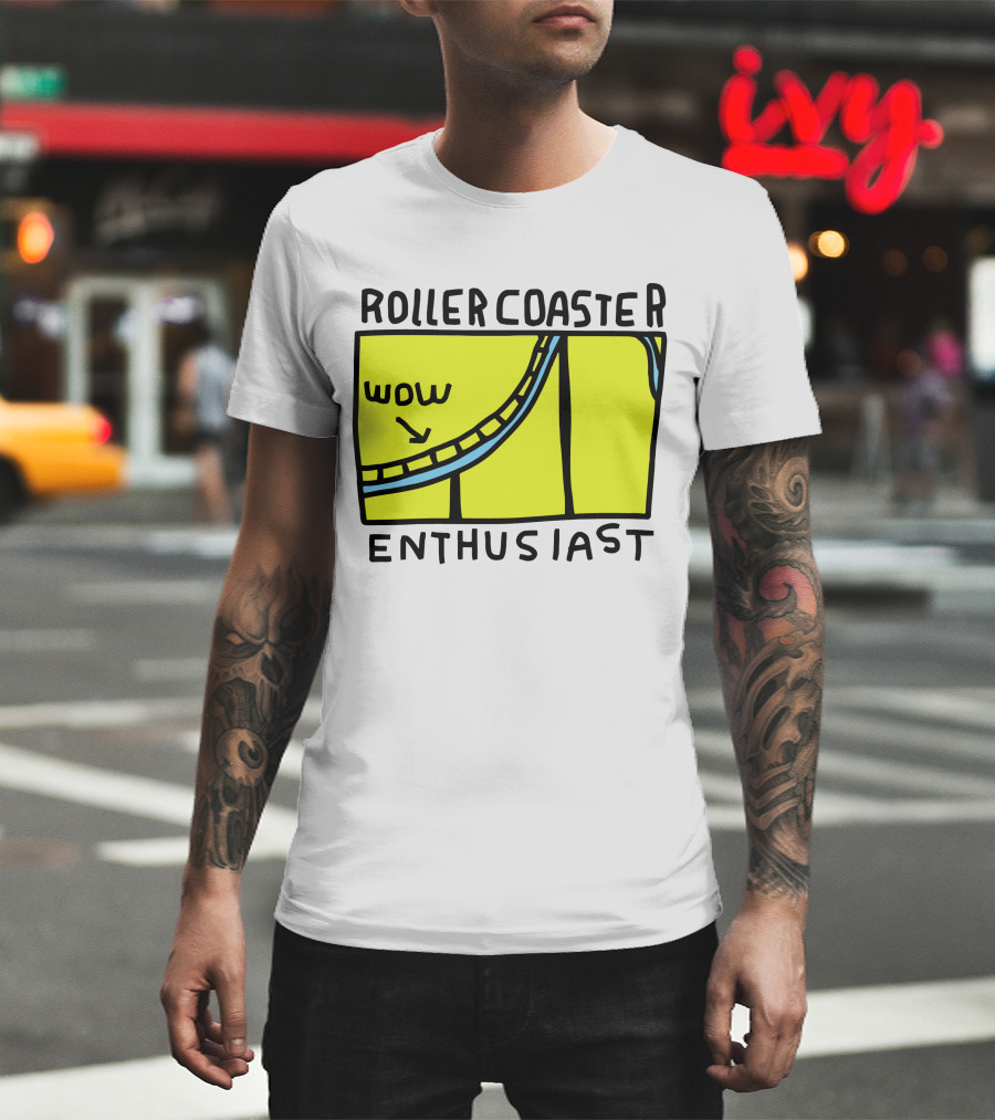Roller Coaster Enthusiast Wow T-Shirt