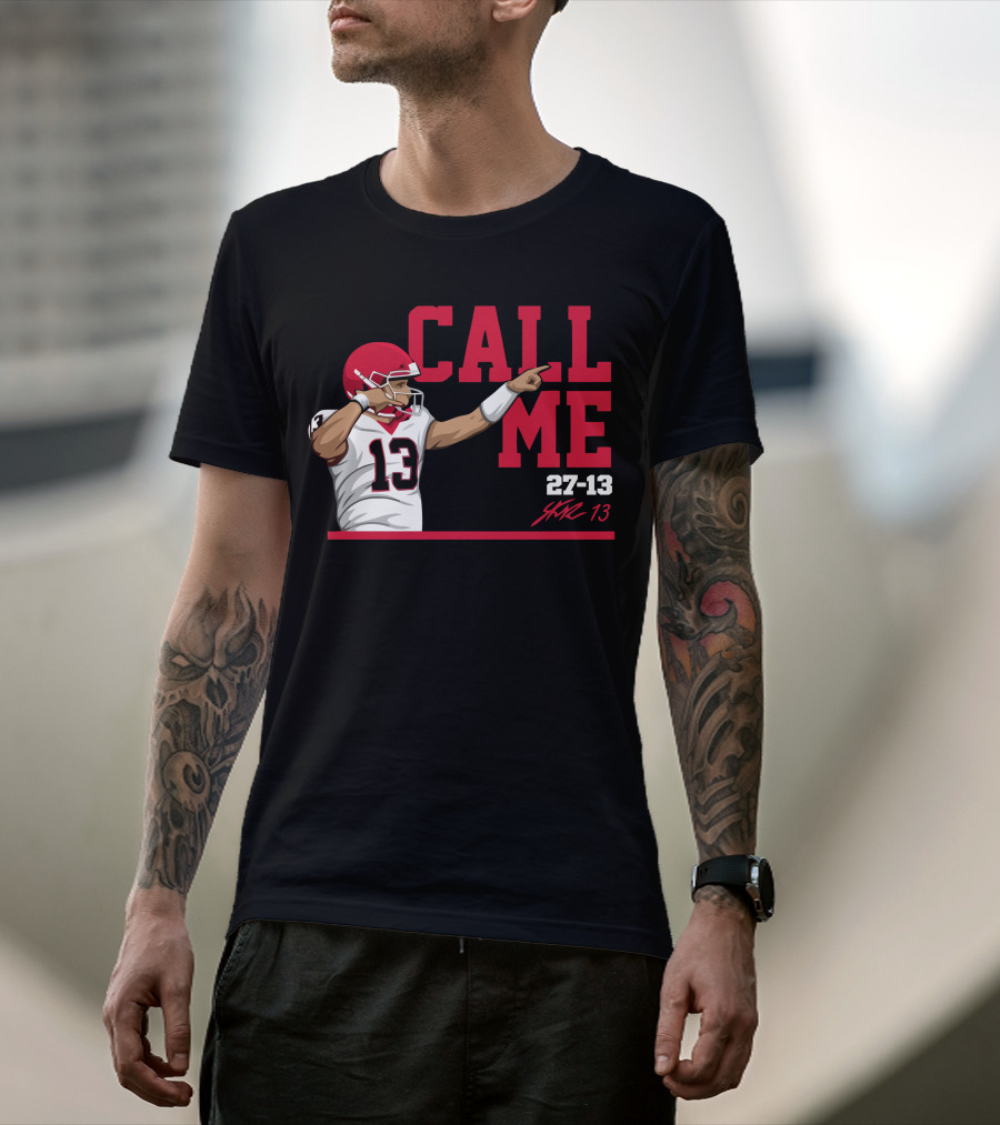 Call Me 13 Stetson Bennett X The Players Trunk 27-13 T-Shirt