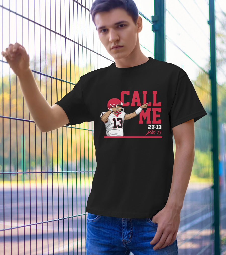 Call Me Stetson Bennett 27-13 Player Number 13 Football T-Shirt