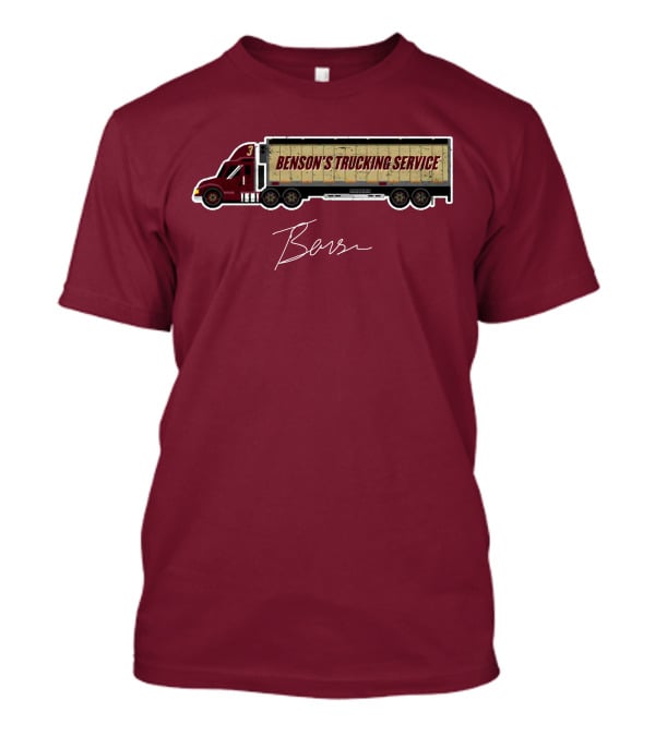 Trey Benson Benson's Trucking Service College WHT T-Shirt