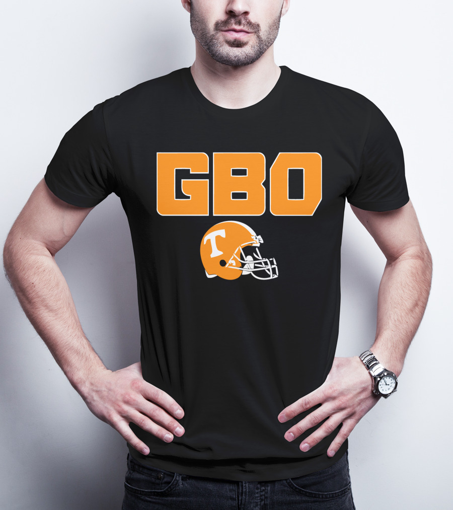 GBO Tennessee Football Go Big Orange T Helmet T-Shirt